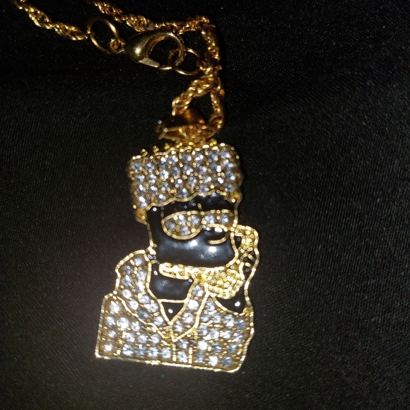 Accessories | Bart Simpson Iced Out Pendant With Chain | Poshmark